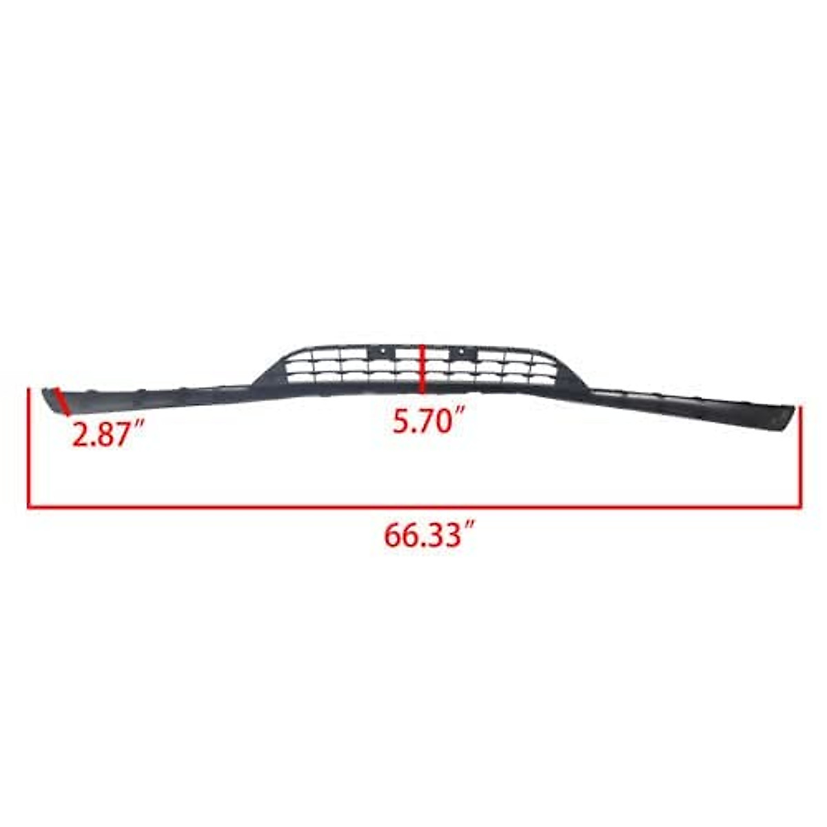Front Lower Valance Bumper Panel For 2015 2016 2017 2018 Ford Focus(Replace Part# F1EZ17626A)