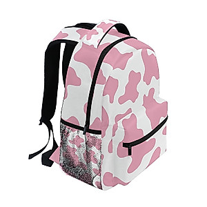 Bookbags Laptop Backpack for High School Adult Men Pink Cow Print Camo Camoflage Travel College Teens Student Casual Shoulder Daypack
