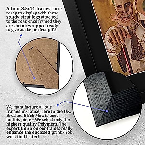 HWC Trading Jared Leto Suicide Squad The Joker Framed Gifts Printed Signed Autograph Picture for Movie Memorabilia Fans - US Letter Size