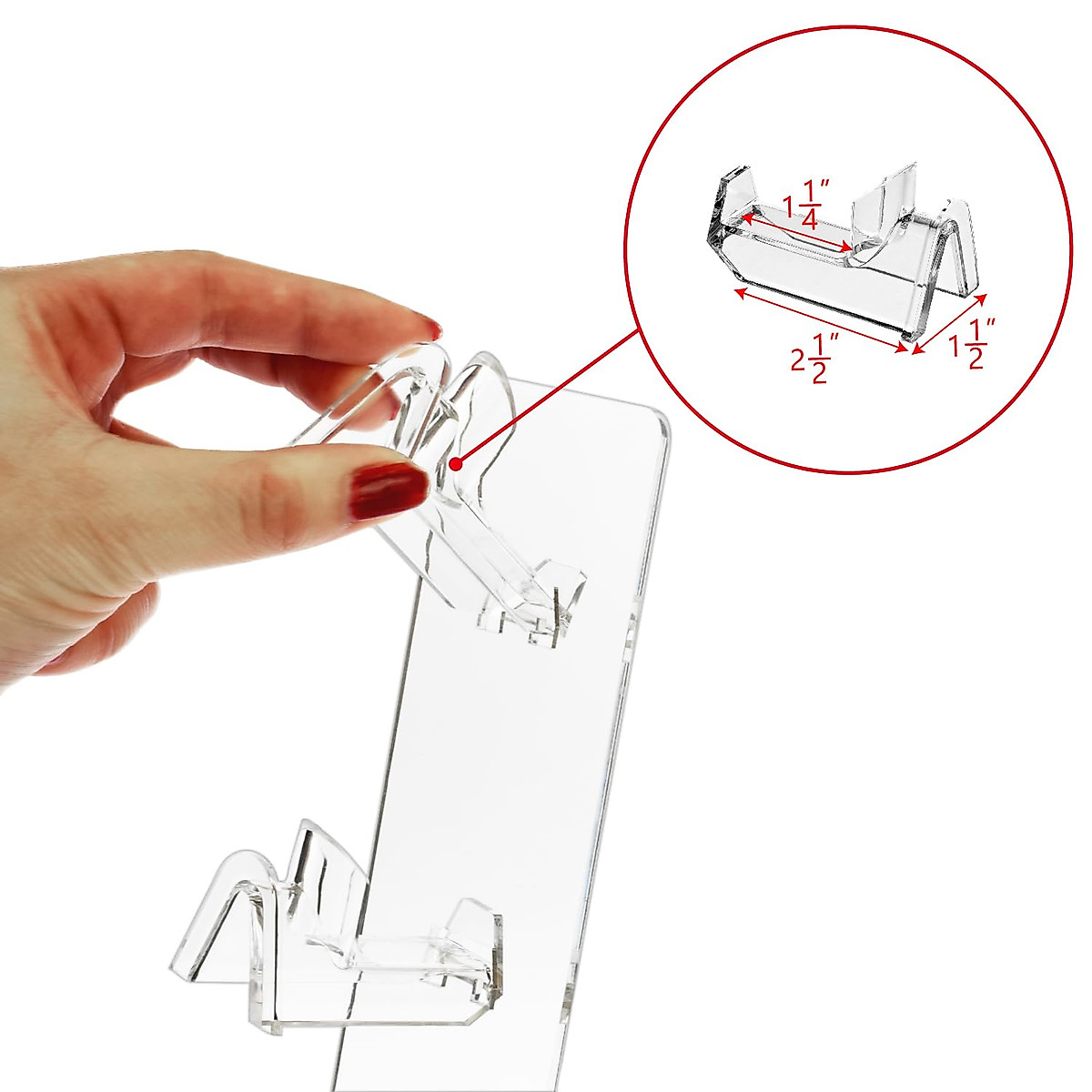 MOOCA Acrylic Eyeglasses Frame and Sunglasses Display Stand, Sunglasses Rack, Sunglasses Display, Sunglasses Stand, Acrylic Sunglasses Holder, Fit for All Glass Sizes, 3 Frames