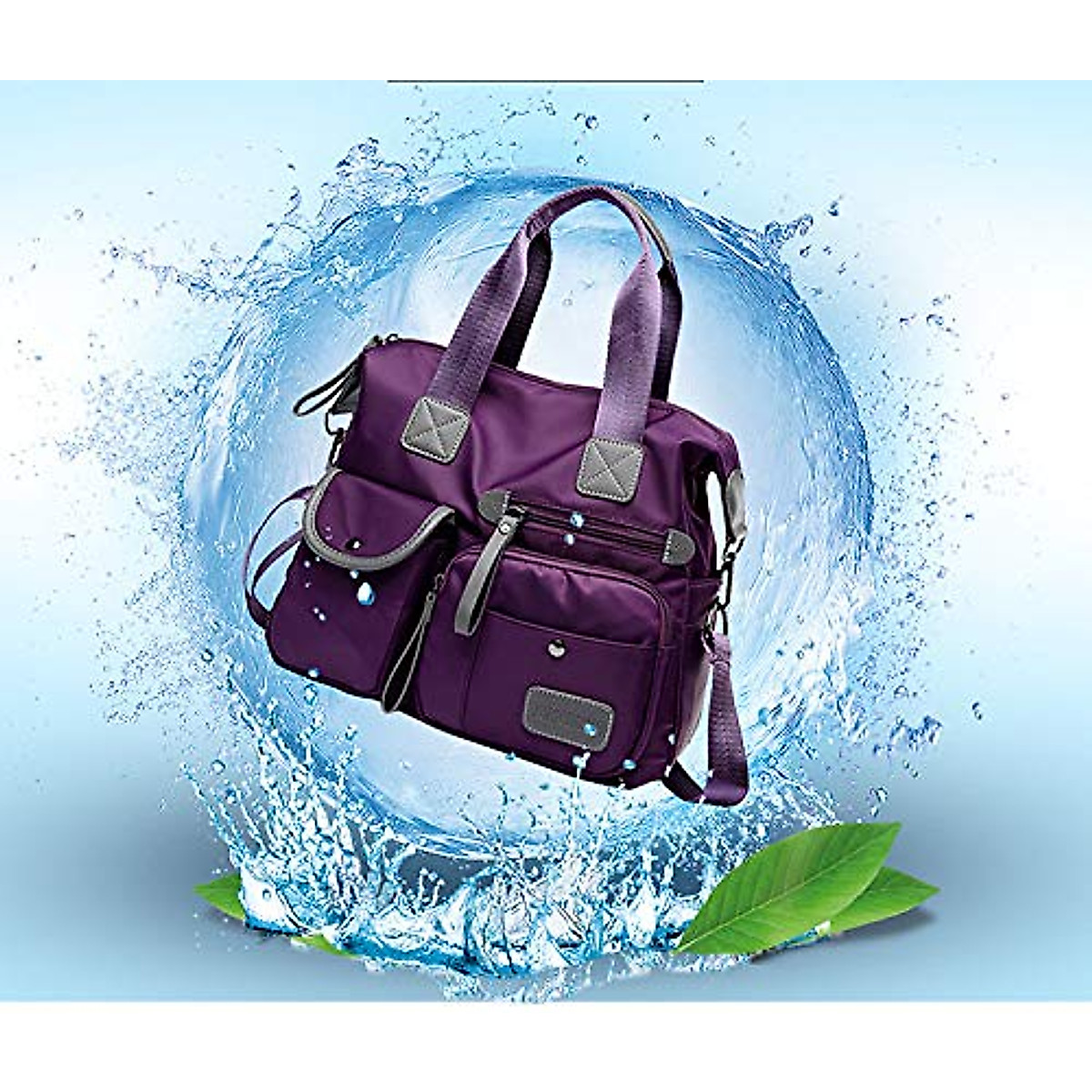 hainan Women New Oxford Cloth Shoulder Bags Waterproof Nylon Messenger Bag Female Large Capacity Crossbody Bags Purple one size