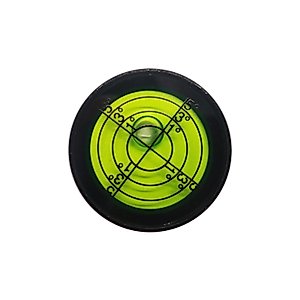 Aluminium High Precision Horizontal Leveler Bead Bubble Level Tool Circle Round Diameter 1.2 Inch 30mm (Black,Green)