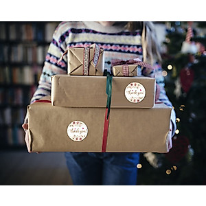 PNTKION Stickers Rolls, 500 PCS Cute Floral Thank You Stickers, Business Aesthetic, Convenient Durable, Unique Design, Wide Applications, Satisfaction Guarantee