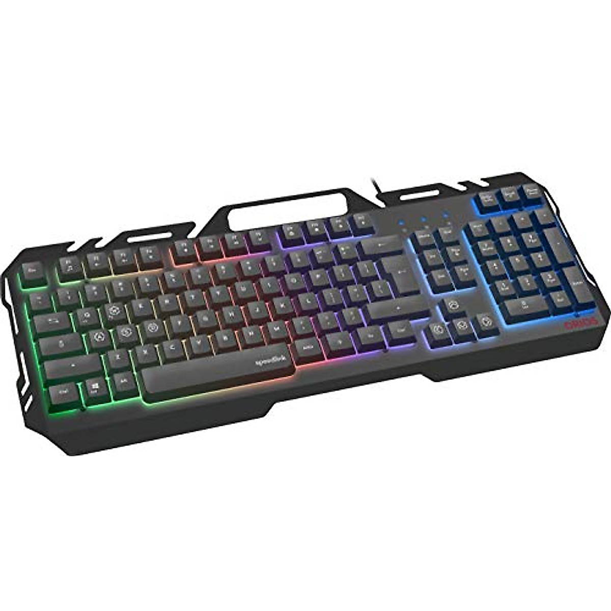 Speedlink ORIOS Metal Gaming Keyboard with RGB LED Lighting, Anti-Ghosting, 12 Multifunctional Keys for PC, Black