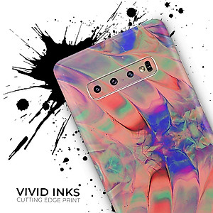DesignSkinz Liquid Abstract Paint Remix V64 Protective Vinyl Decal Wrap Skin Cover Compatible with The Samsung Galaxy S20 (Screen Trim & Back Glass Skin)