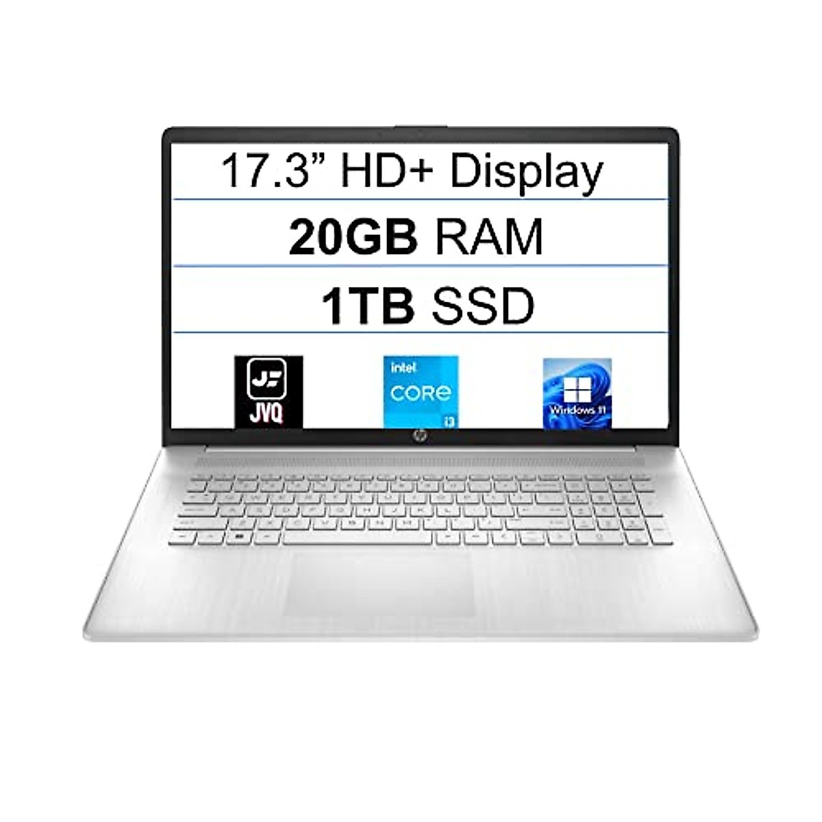 HP Newest Pavilion 17.3" HD+ Display Laptop Computer, 11th Gen Intel i3-1115G4(Up to 4.1GHz, Beat i5-8250U), 20GB DDR4 RAM, 1TB SSD, HDMI, WiFi, Webcam, Windows 11S, JVQ