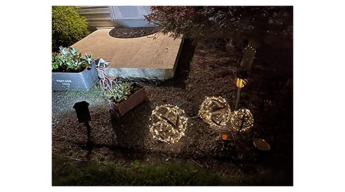 Decorative Metal Garden Spheres Set of 3 - Rusty Finish | BSTGIFTS
