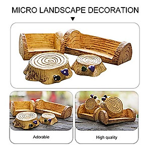 NUOBESTY 4pcs Micro Landscape Decoration Flower Glass Ornaments for Crafts Landscape Miniatures Glass Terrariums for Plants Miniature Ornaments Tree Stumps Fairy Small and Fresh PVC Branch