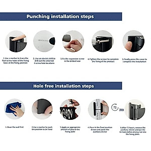 MANYHORSES Retractable Clothes Drying Rack,Wall Mounted Clothes Hanger Rack,Tri-Fold,Space-Saver,Collapsible Drying Racks for Laundry,Balcony,Mudroom,Bathroom (Windproof Ring-Black)