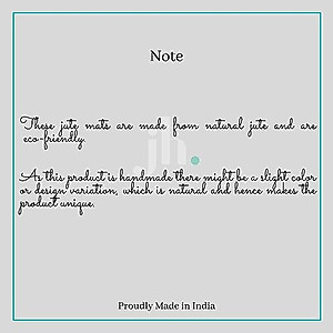 JASMEY HOMES Reversible Set of 4, Square Natural Jute Mat for Dining Table | Hot Mats | Heat Resistant Mats for Dining Table, Non-Slip Woven Handmade Placemats (Standard Beige)