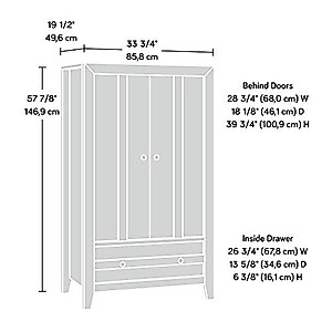 Sauder Dakota Pass Armoire, Craftsman Oak finish