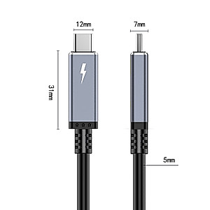 TREBLEET 15ft (4.5m) USB4 Cable Compatible with Thunderbolt 3 Cable, Super Long Size 100W 20Gbps USB4 Cable,Compatible with Thunderbolt 3 (USB C) Hub, Adapter, Devices, 20V/5A