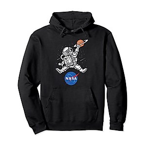 Astronaut Basketball League Slam Dunk NASA Pullover Hoodie