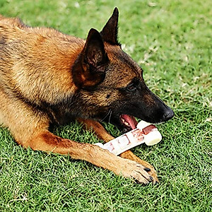 Tikaton Hammerbone Durable Dog Chew Toy for Aggressive Chewers, Beef Flavor Dog Toy, Large