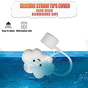 8Pcs Straw Cover for Stanley Cup&Simple Modern 40 oz Trek Tumbler,10mm Reusable Drinking Straw Tips Lids,Straw Toppers for Tumblers,Portable&Dust Proof Plugs Cap Protector for Stanley Cup Accessories