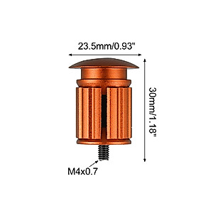 X AUTOHAUX 1 Pair Aluminum Alloy 17.5-22mm Handlebar End Plugs for Road Mountain Bicycle Adjustable Handlebar Bike Bar Ends Orange