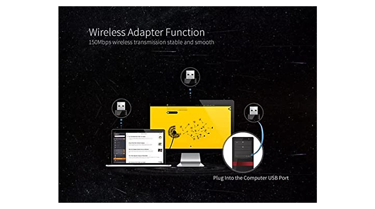 WiFi USB Adapter for PC & Raspberry Pi - 150Mbps