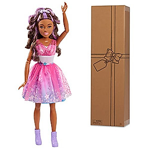 Barbie 28-Inch Best Fashion Friend Star Power Doll and Accessories, Brown Hair, Kids Toys for Ages 3 Up, Gifts and Presents by Just Play