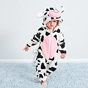 QIAONIUNIU Halloween Baby Cow Costumes Toddler Onesie Infants Cosplay Romper 30-36 Months