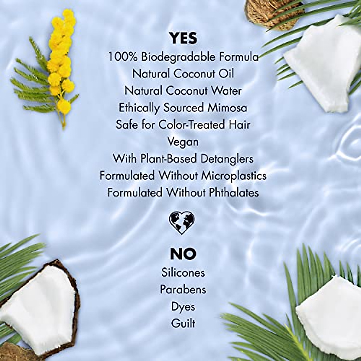 Love Beauty and Planet Volume and Bounty Conditioner For Thin and Fine Hair Care Coconut Water & Mimosa Volumizing Conditioner 0% Silicones, Parabens, and Dyes 3 oz, Pack of 12