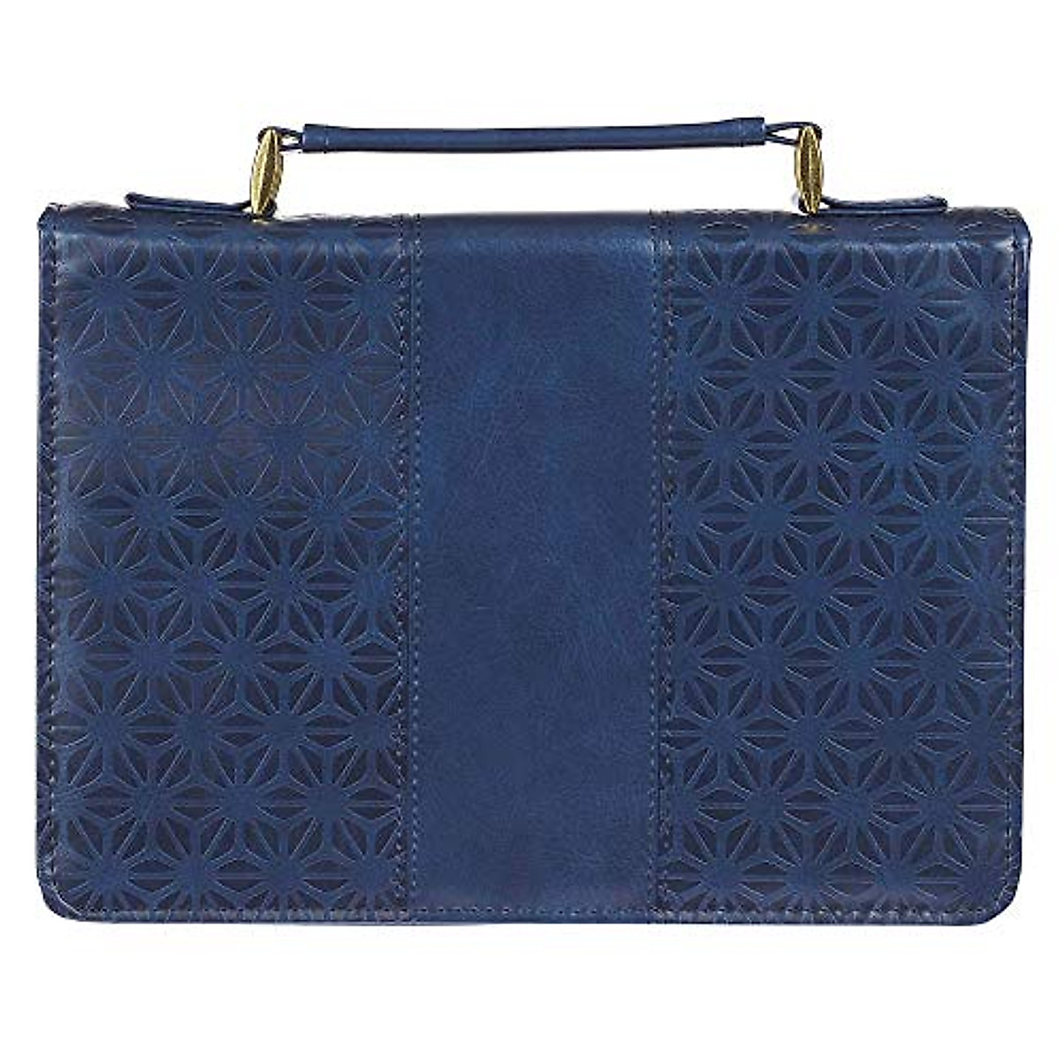 Christian Art Gifts Women's Fashion Bible Cover I Know The Plans Jeremiah 29:11, Blue/Gold Faux Leather, Large