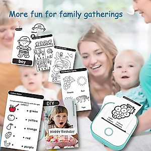 Irasas Thermarote Mini Printer,Portable Mini Printer Pocket Sticker Printer,Thermarote Wireless Thermal Printer,Mini Sticker Printer,Thermal Inkless Photo Printer for Study, Work, Plan (White)