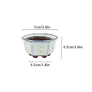 Happy Bonsai 4 pc Mini Glazed Pots Value Set