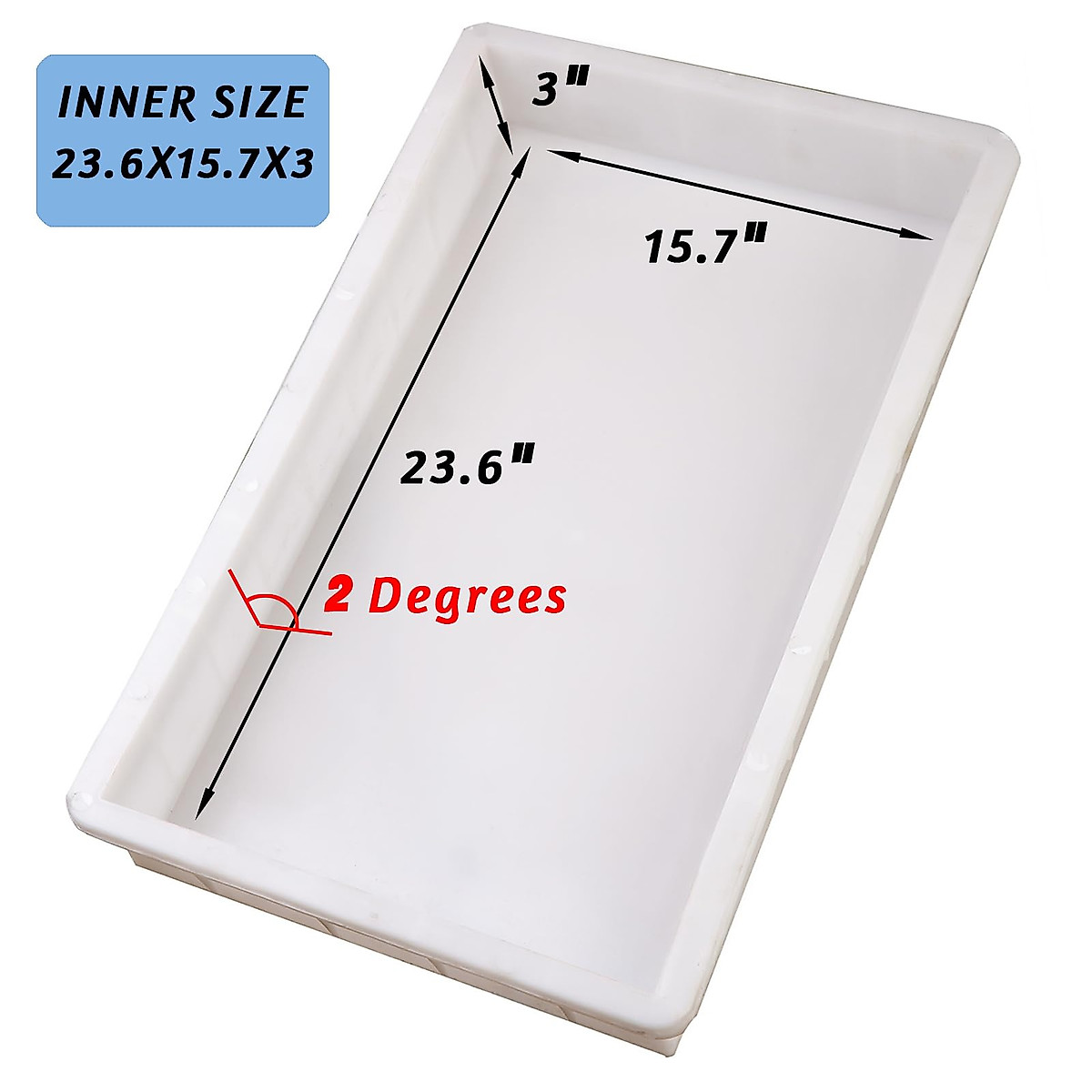 Kalinta No Seal Reusable Epoxy Mold, 23.6x15.7x3 Inches Large Resin Mold for River Table, Cutting Board, River Coffee Table, Resin Art, DIY Art Home