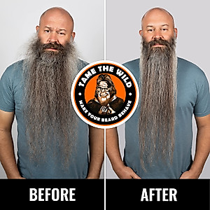 Tame The Wild Pro Beard Straightener Kit - Heated Beard Brush for Men - 12 Temp Settings - Beard Grooming Kit with Heat Protector Spray, Beard Soap, Beard Balm, Comb & Travel Case - Gift Set