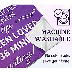 InnoBeta 80th Birthday Gifts for Women, Birthday Presents for 80 Year Old Women - 80 & Sensational - Grandma, Greatgrandma, Mom, Aunt, Sister - Flannel Throw Blanket - Purple, 50"x 65"