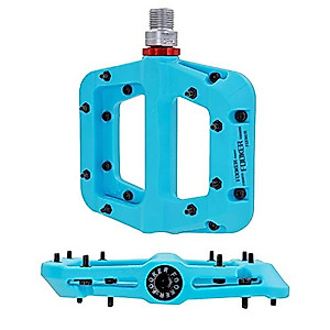 FOOKER MTB Pedals Mountain Bike Pedals 3 Bearing Non-Slip Lightweight Nylon Fiber Bicycle Platform Pedals for BMX MTB 9/16"