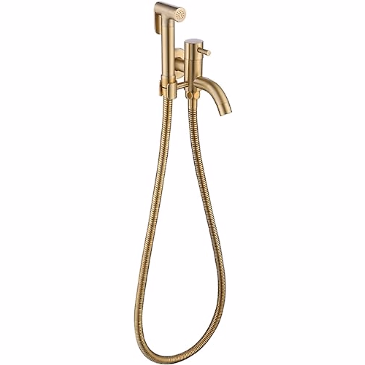 Handheld Bidet Sprayer for Toilet,Bidet Sprayer,Hung Toilet Shower,Independent Hanging Seat Combination for Bidet,Brushed Gold