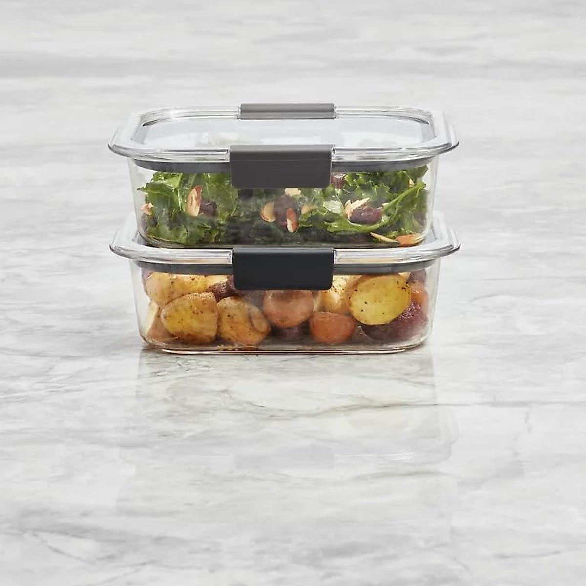 Brilliance Food Storage Rubbermaid Containers, 3.2 Cups, BPA Free, Airtight Lids, Ideal for Lunch, Meal Prep & Leftovers, Set of 2