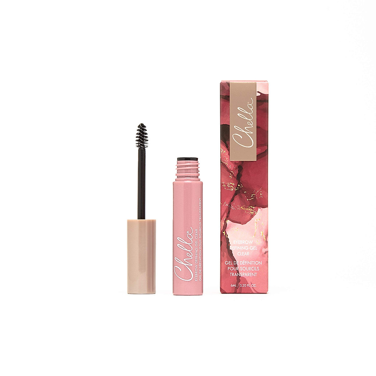 Chella Eyebrow Gel, Defining Clear Eyebrow Gel - Lightweight Formula for Natural, Long Lasting Makeup - Vegan, Cruelty Free, Paraben Free, Gluten Free