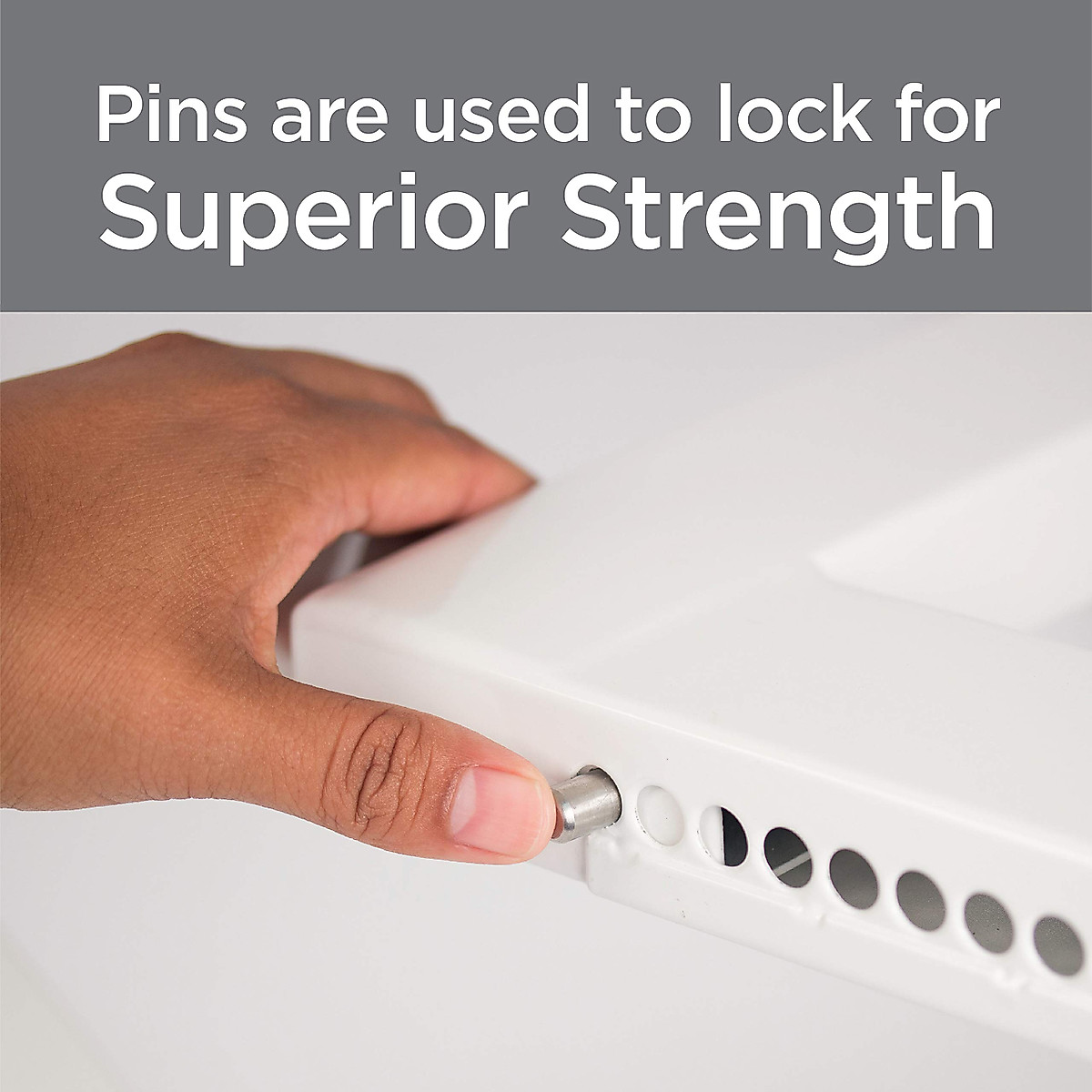 Top Shelf TSB-2438 Universal Heavy Duty Window Air Conditioner AC Support Bracket -Holds Up to 225 lbs., No Drilling or Tools Required, White