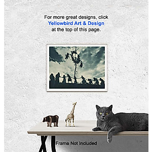 Witch Wicca Coven - Wicca Wiccan Witch Decor - Gothic Living Room Decor - Goth Wall Art Decorations - Pagan Gifts - Witches Witchcraft Paganism Supplies - Medieval Creepy Black Magic Decor