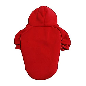 Dogs Pullover Sweater Winter Dog Clothes Sweater Warm Christmas Pet Sweaters For Small Dogs Pet Clothing Pet Solid Antlers Pullover Sweater Puppy Apparel 5 Sizes Pet Clothes for Medium Dogs (Red, XXL)