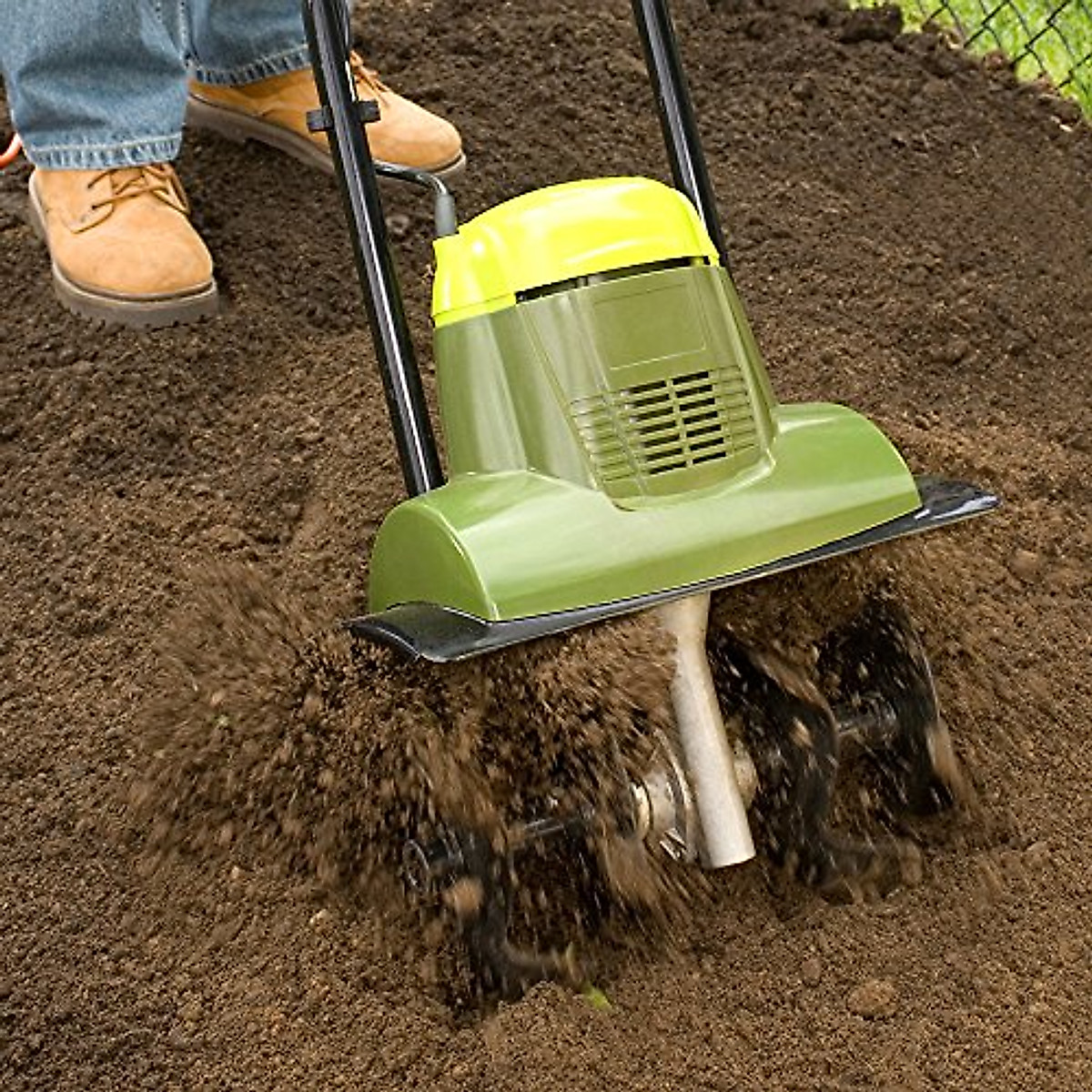 Sun Joe TJ600E Joe Inch 6.5 Electric Tiller/Cultivator, 14-IN 6.0 AMP, Green