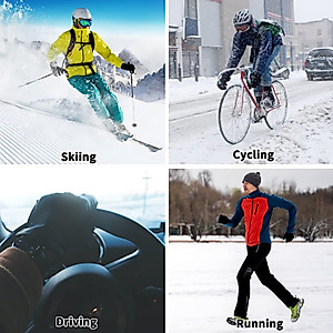 Weitars Winter Gloves Waterproof Thermal Sport Glove for Men and Women for Running Cycling Driving Hiking, Snug Fit Warm Glove for Work (M)