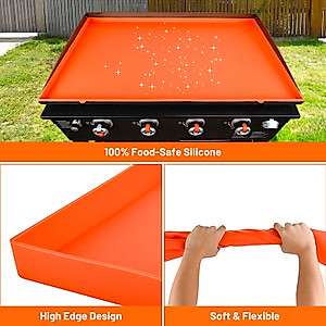 Blackstone Silicone Griddle Mat for Blackstone 36 Inch Griddle, Heavy Duty Food Grade Silicone Griddle Top Cover, Upgraded Reusable Griddle Mat Full Fit Protect Outdoor from Insects Rust Debris