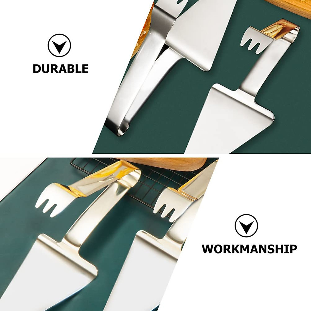 Hemoton 2pcs Stainless Steel Pizza Shovels Cheese Shovels Cake Spatulas Pizza Pie Server Cake Holder Transfer Triangular Spade Spatula for Cake Baking (Silver)