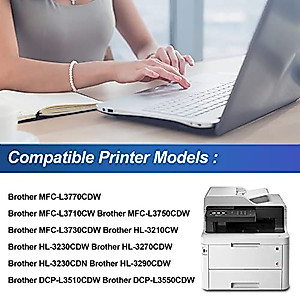 TN227 Compatible TN227BK TN227C TN227M TN227Y High Yield Toner Cartridge Replacement for Brother MFC-L3770CDW Printer Toner (2BK+1C+1Y+1M).