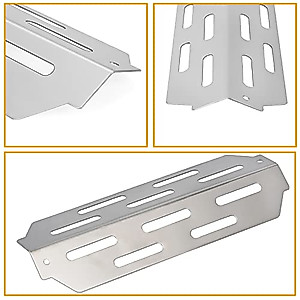 GasSaf Heat Deflectors Replace for Weber 66041, Genesis II E-410, S-410, Genesis II LX E-440, Genesis II LX S-440 Gas Grills, 4-Pack Durable Stainless Steel Replacement Parts(12.5" x 4.25")