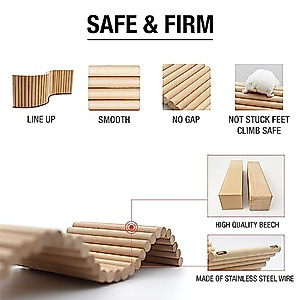 SanmooAio Hamster Ladder,Rat Wooden Bridge for Climbing for Hamsters/Gguinea Pig/Hedgehogs/Gliders/Bird/Rats/Mice and Other Small Animals,Small