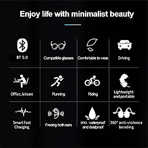 Bone Conduction Headphones Wireless Bluetooth Headset, Open Ear Stereo Music Sweat Resistant Answer Phone Call, for Game, Office, Home,Pink