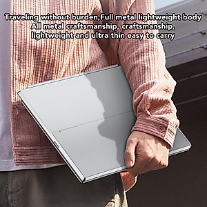 EBTOOLS 12.3 inch 2 in 1 Laptop with Touch Screen,11, 5GHz WiFi, 16GB Memory, 2880x1920 Resolution, Multipurpose Port, Magnetic Keyboard (16+512G US Plug)