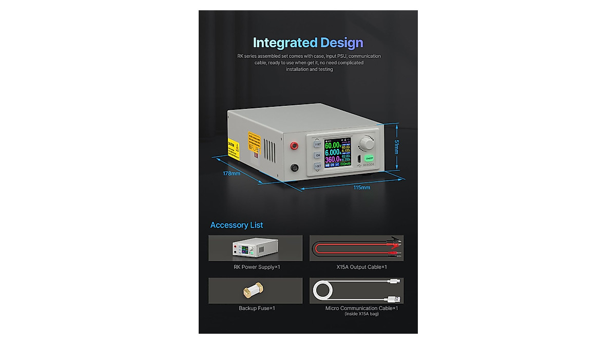 Digital Control RK6006-C Power Supply 60V 6A Lab Regulator