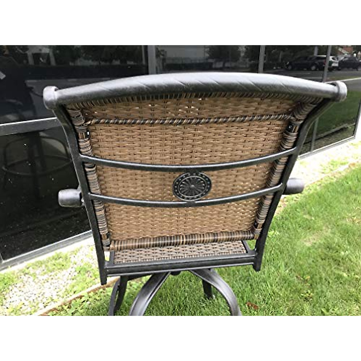 PatioLand Santa Clara Outdoor Patio Swivel Barstools 30" H Dark Bronze Cast Aluminum Set of 4