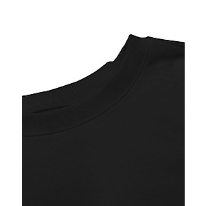 Fanway&EC Women's Long Sleeve Sweatshirt Casual Crewneck Oversized Pullover Hoodies Fall Tops Black