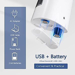 Zankocat Electric Pencil Sharpener, Battery (Not Included) USB Powered Small Portable for NO.2 and Colored Pencils, Automatic and Durable for Classroom, Home, Office, 3 Different Sharpness Options (White)